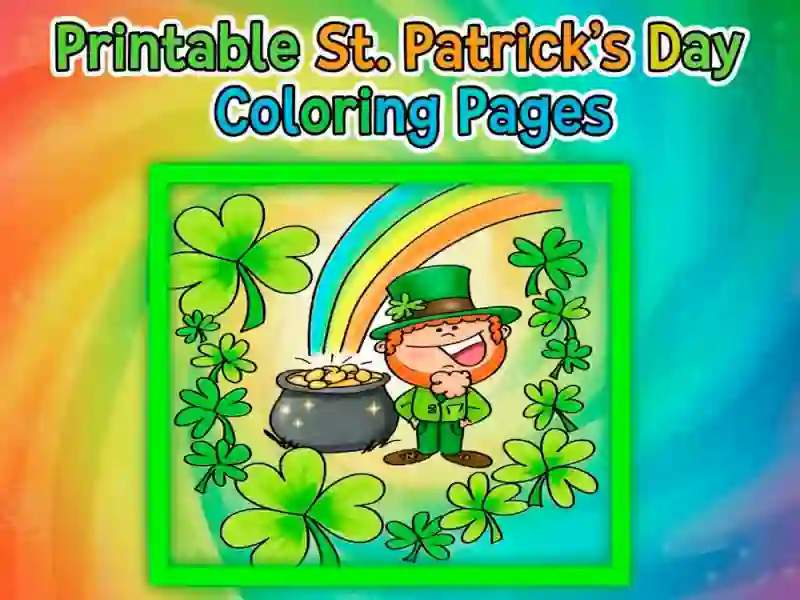 Printable St Patricks Day Coloring Pages 🕹️ 在 SGameS 線上遊玩